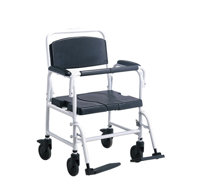 Portable Shower Commode Wheelchair with Removable Bucket – THERALUMES